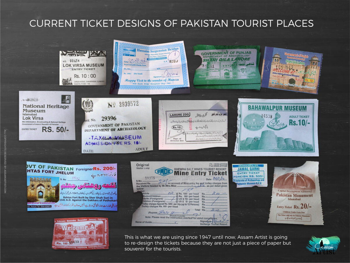 Pakistan Tourist Places and Museum Ticket Rebranding Concept Design ...