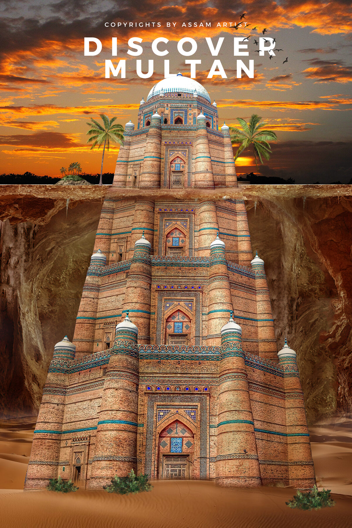 Discover Multan Poster Design | Assam Artist